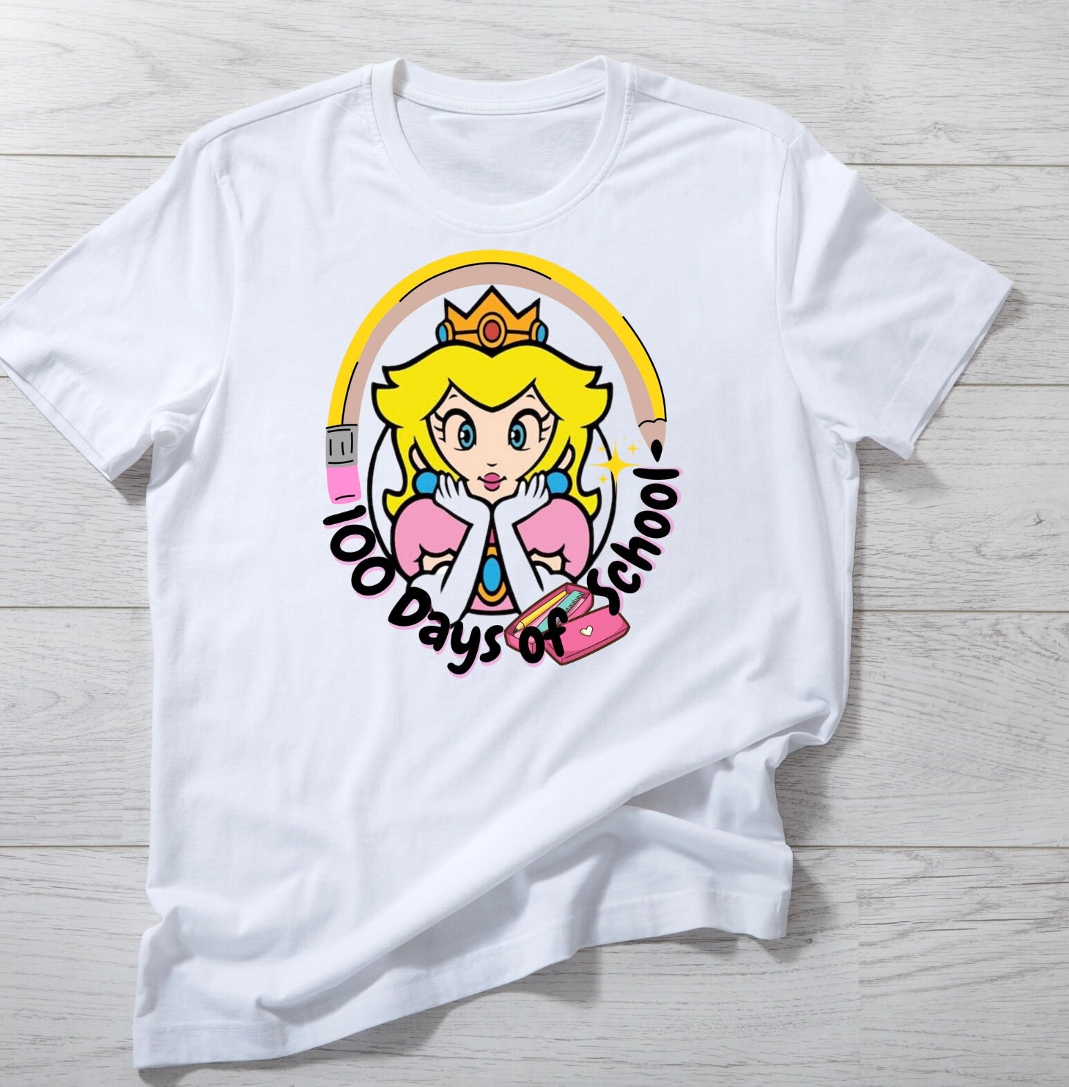 Princess Peach 100 Days of School Png - Etsy