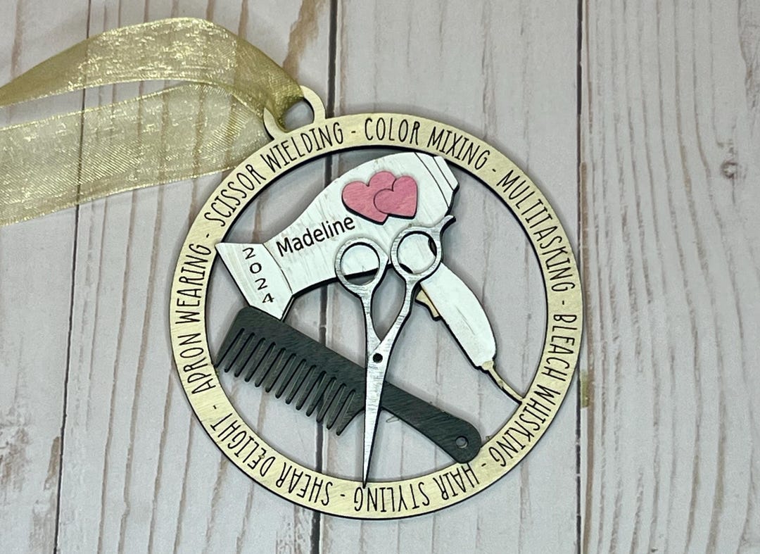 Personalized Hair Stylist Christmas Ornament - Etsy