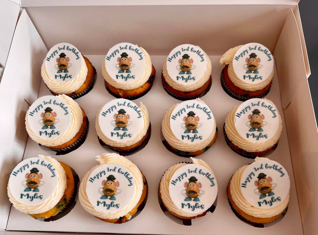 Wafer Paper Edible Cupcake Toppers Custom 12 - Etsy