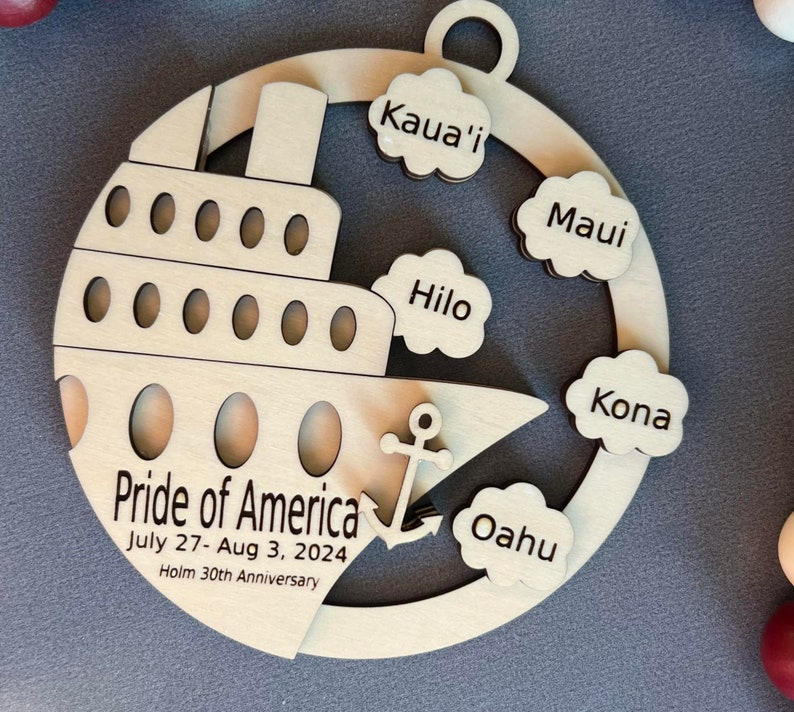 Personalized Cruise Ornament 4 Stops/name - Etsy