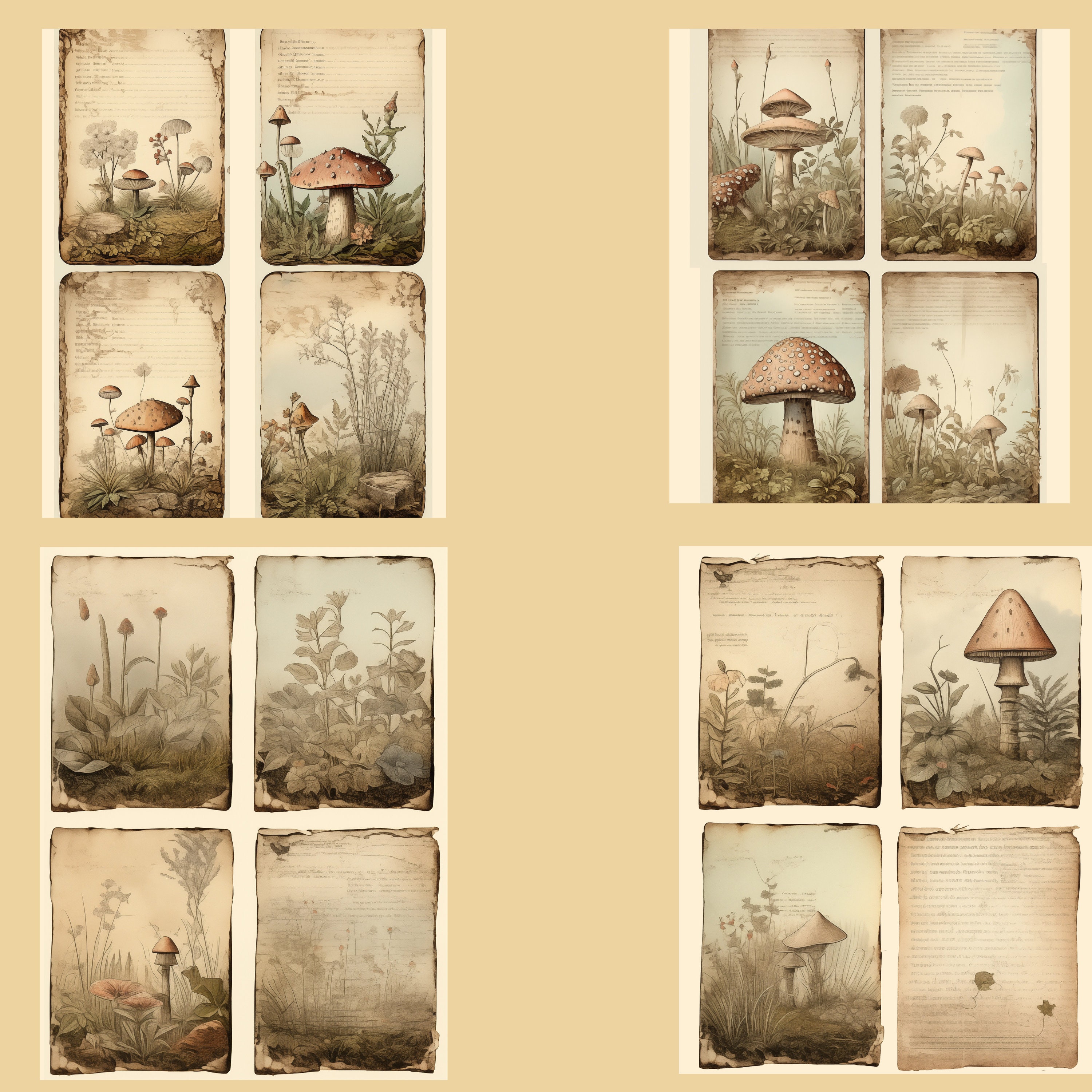29 Enchanted Fairytale Mushroom Garden Scrapbook Paper - Etsy