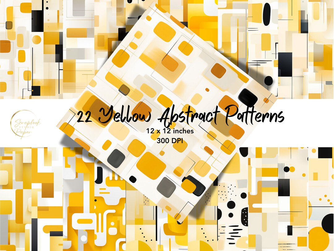 Yellow Seamless Digital Paper, Abstract Seamless Pattern - Etsy