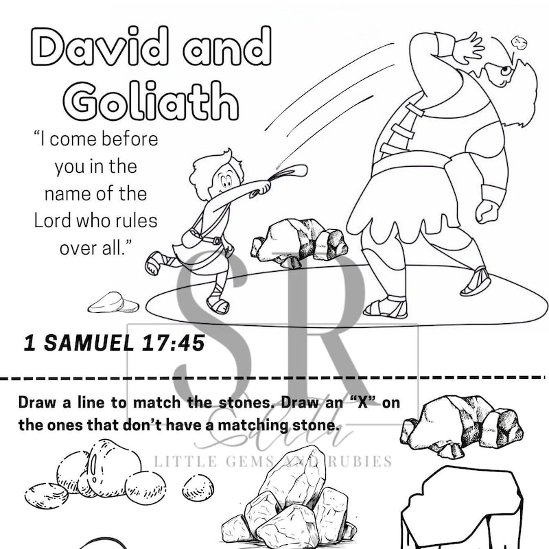 David and Goliath - Etsy