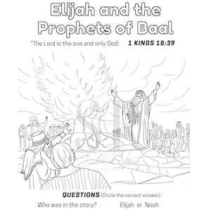 elijah and prophets of baal coloring pages