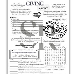 Sunday School Worksheet. Sunday School Activity Sheet. the Joy of ...