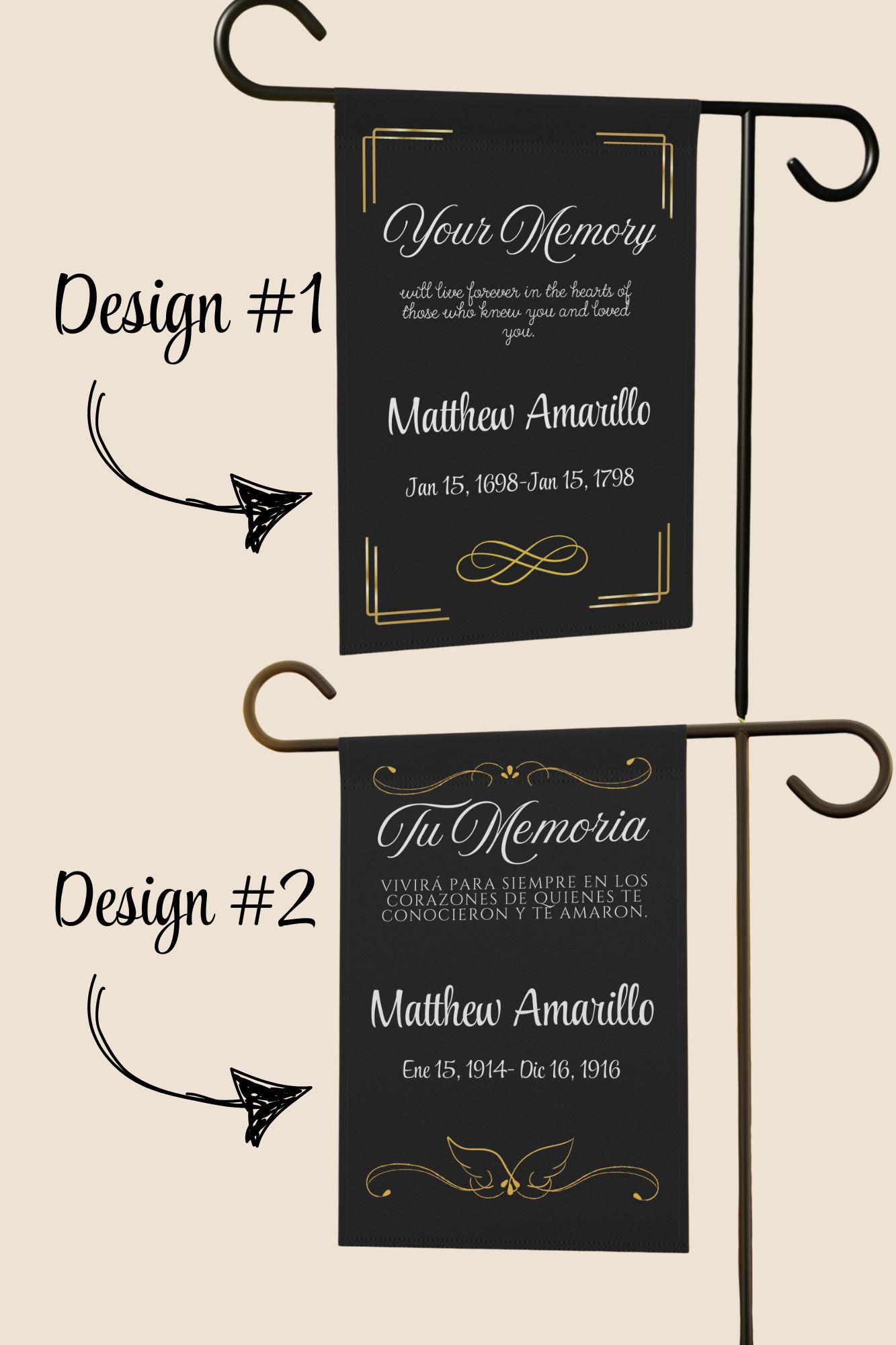 Double Sided Cemetery Grave Flag Gravestone Flag Cemetery Grave Marker ...