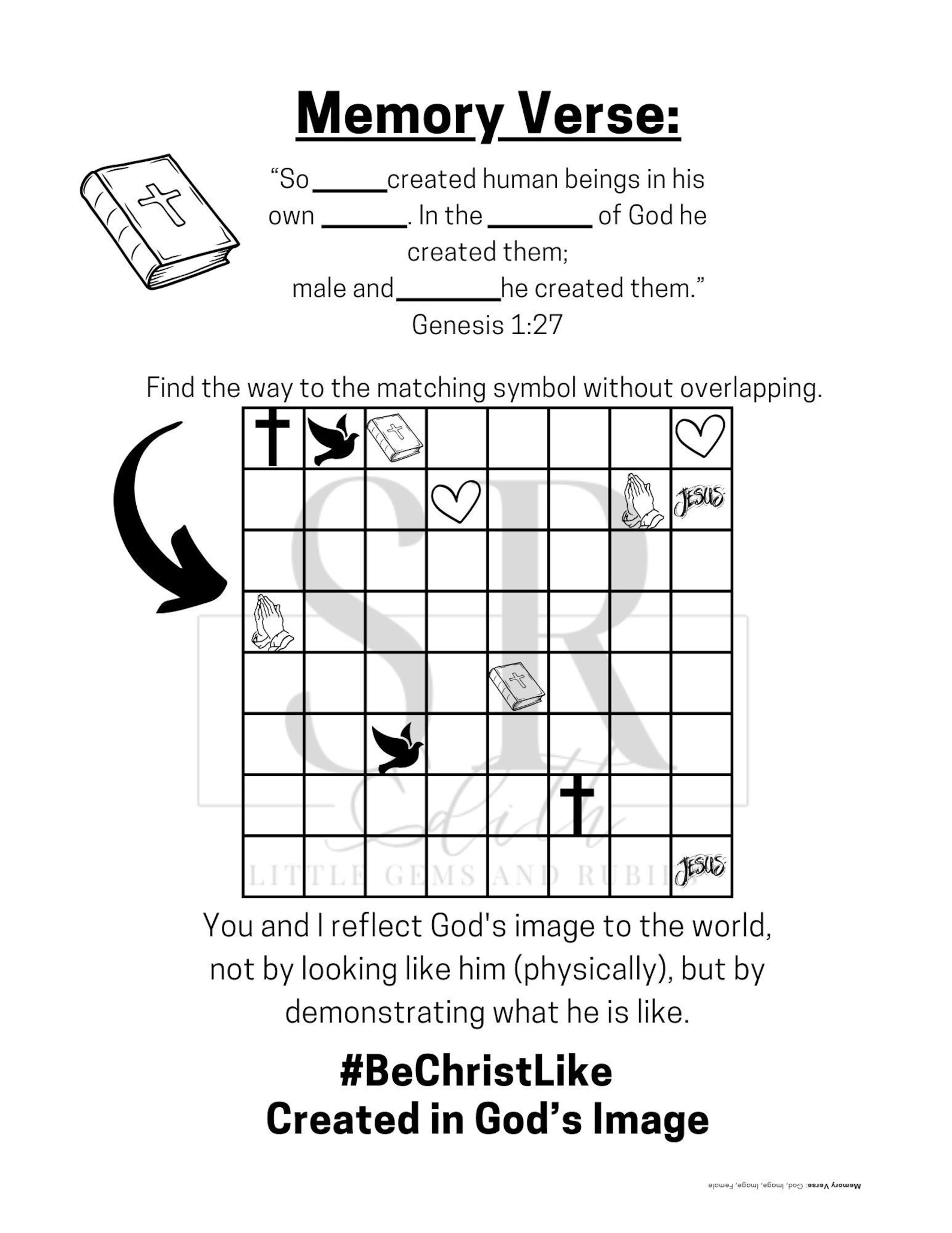 Created in God's Image Lesson Worksheet. Sunday School Activity Sheet ...