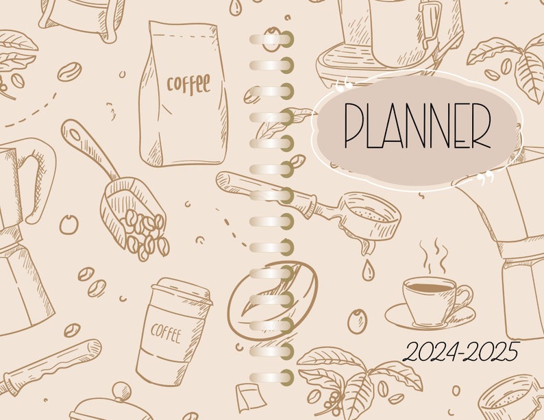 Printable and Editable Planner, Simple Planner, Coffee Planner, Savings ...
