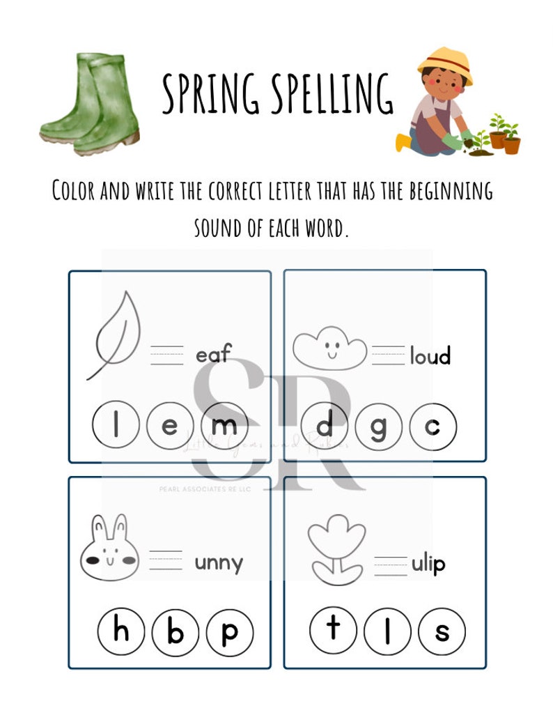 SPRING Time Activity Worksheets Pack (30 Pages) PK, P. - Etsy