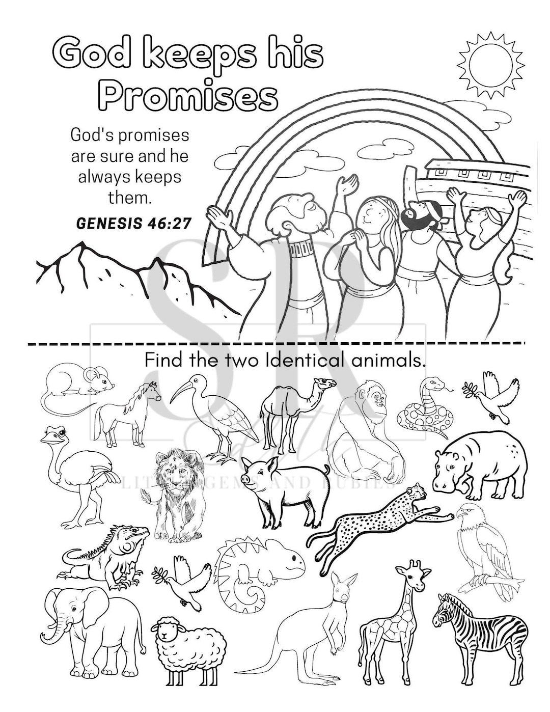 God Keeps His Promises Worksheet. Sunday School Activity Sheet. Noah ...