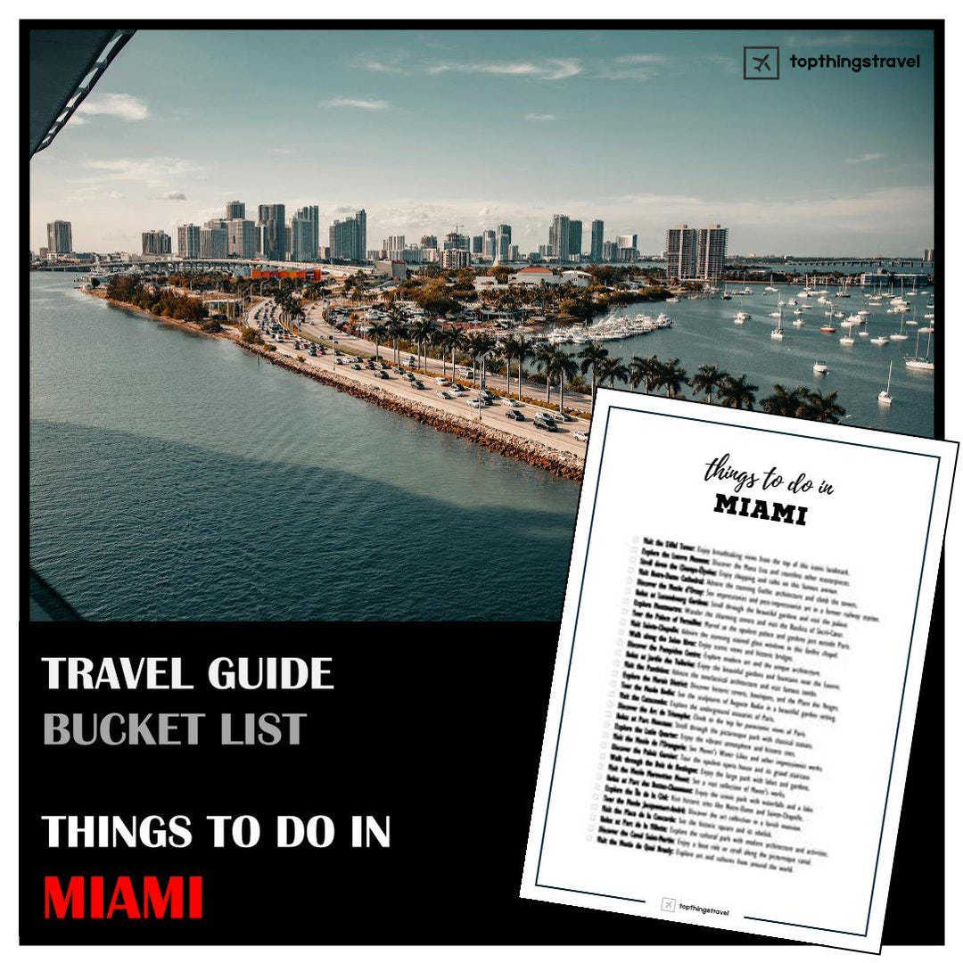 Miami Travel Guide Miami Bucket List Miami Travel Miami Printable Miami ...