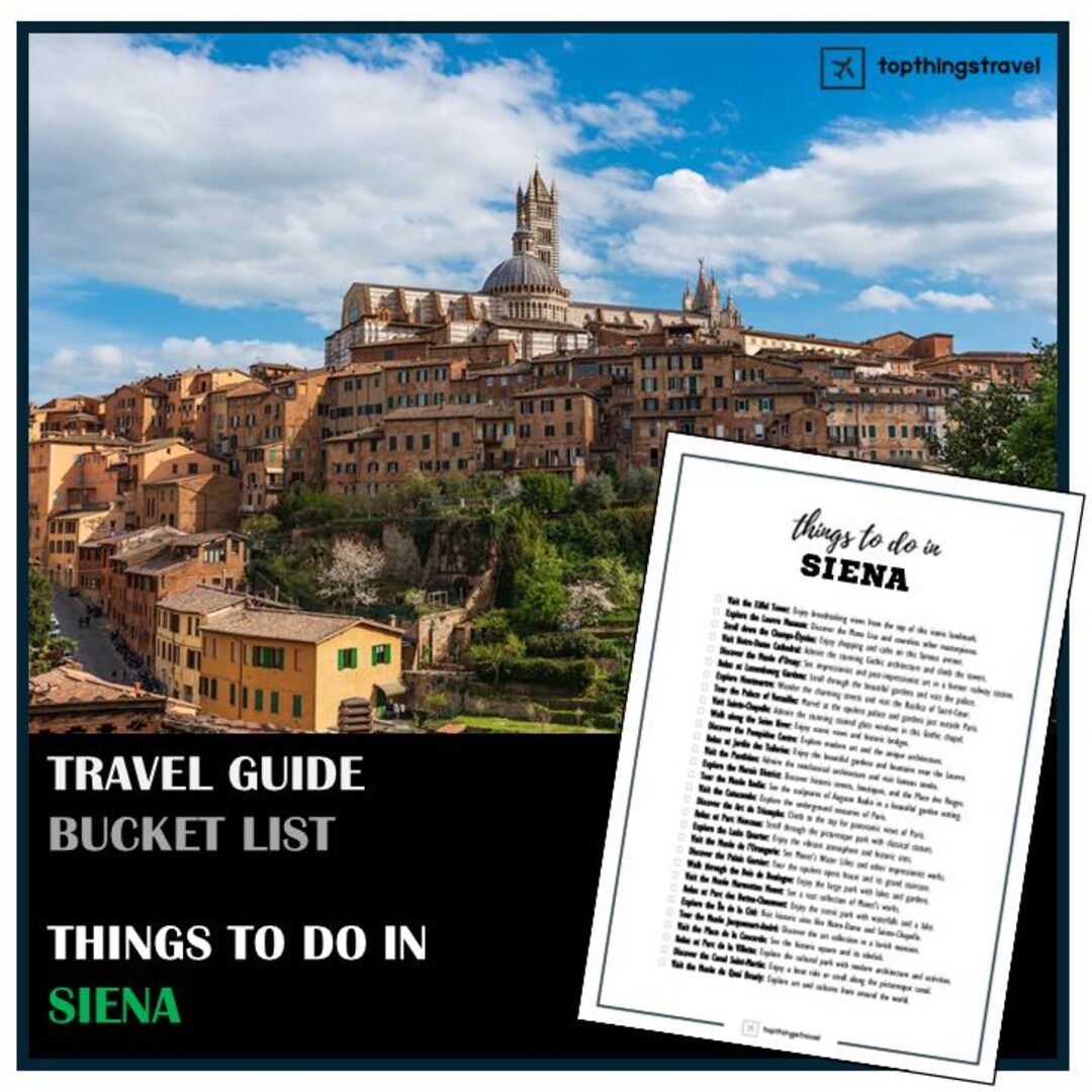 Siena Travel Guide Siena Bucket List Siena Travel Siena Printable Italy ...