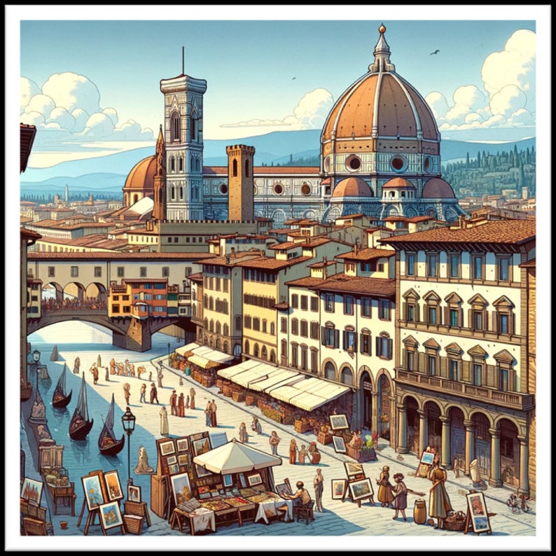 Florence Cartoon, Florence Printable, Florence Print, Florence Wallart ...