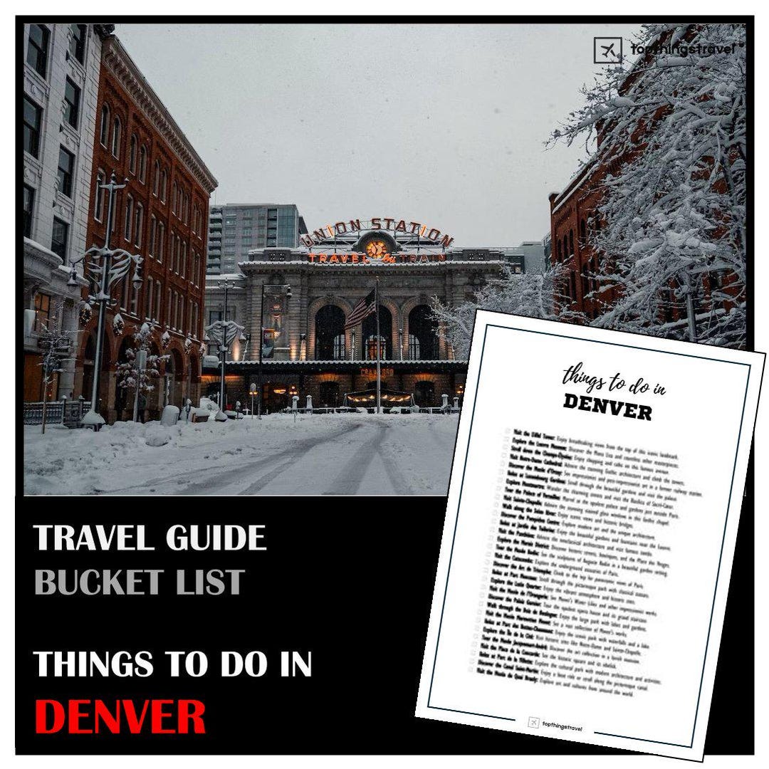 Denver Travel Guide Denver Bucket List Denver Travel Denver Printable ...