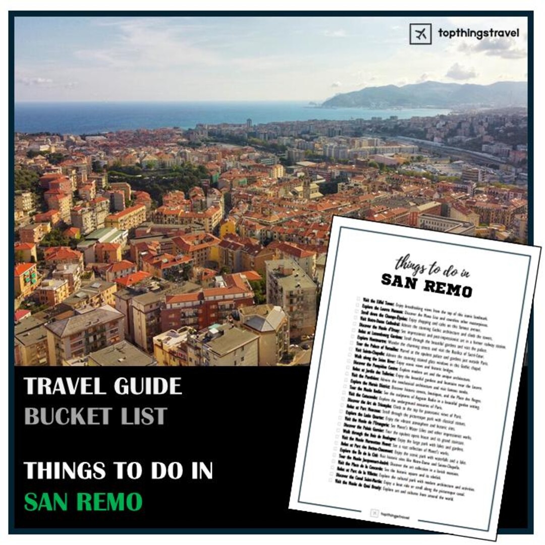 San Remo Travel Guide San Remo Bucket List San Remo Travel San Remo Printable Italy Travel Guide ...