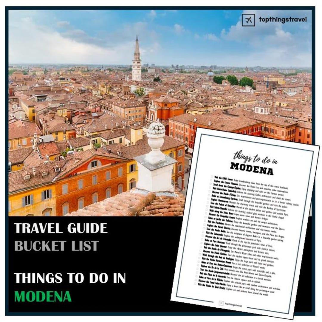 Modena Travel Guide Modena Bucket List Modena Travel Modena Printable ...
