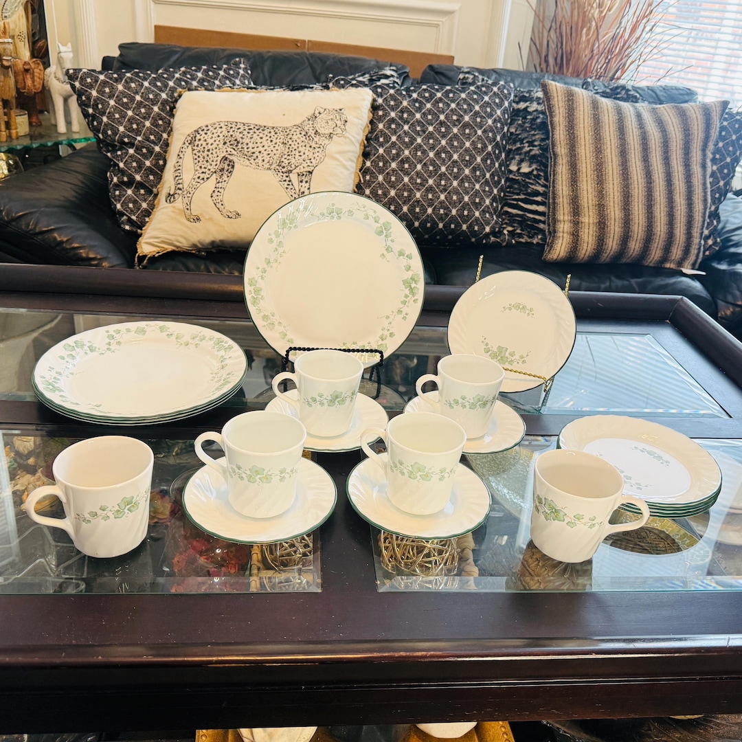 Vintage Corelle Callaway Ivy Dish Set – 14-piece Dinnerware - Etsy