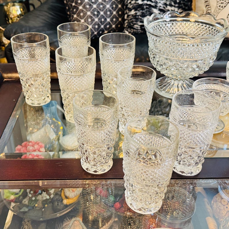Vintage 1960s Anchor Hocking Wexford Glassware Set - Etsy