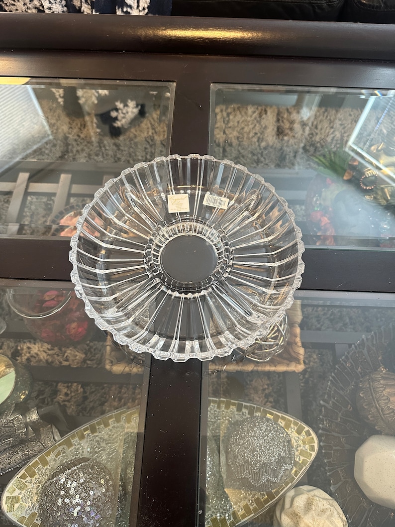 Vintage Crystal Clear 10" D Sectional Glass Plate - Elegant Glassware ...