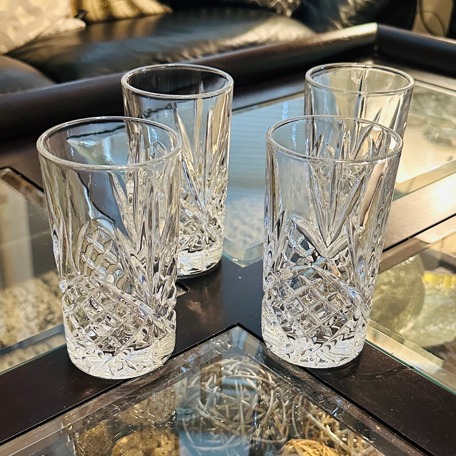 Vintage Godinger Dublin Crystal Highball Glasses – Set of 4 – Elegant ...