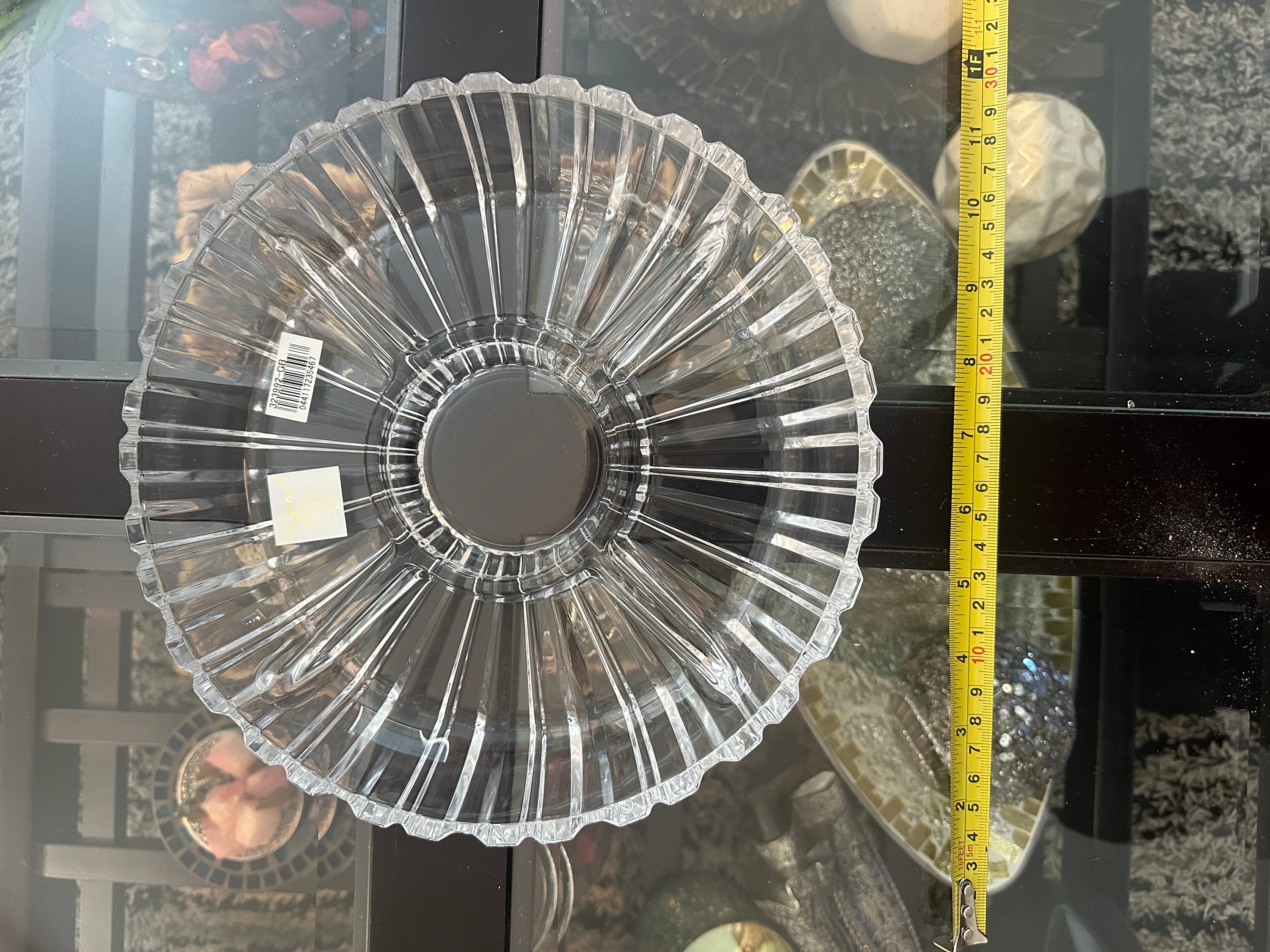 Vintage Crystal Clear 10" D Sectional Glass Plate - Elegant Glassware ...