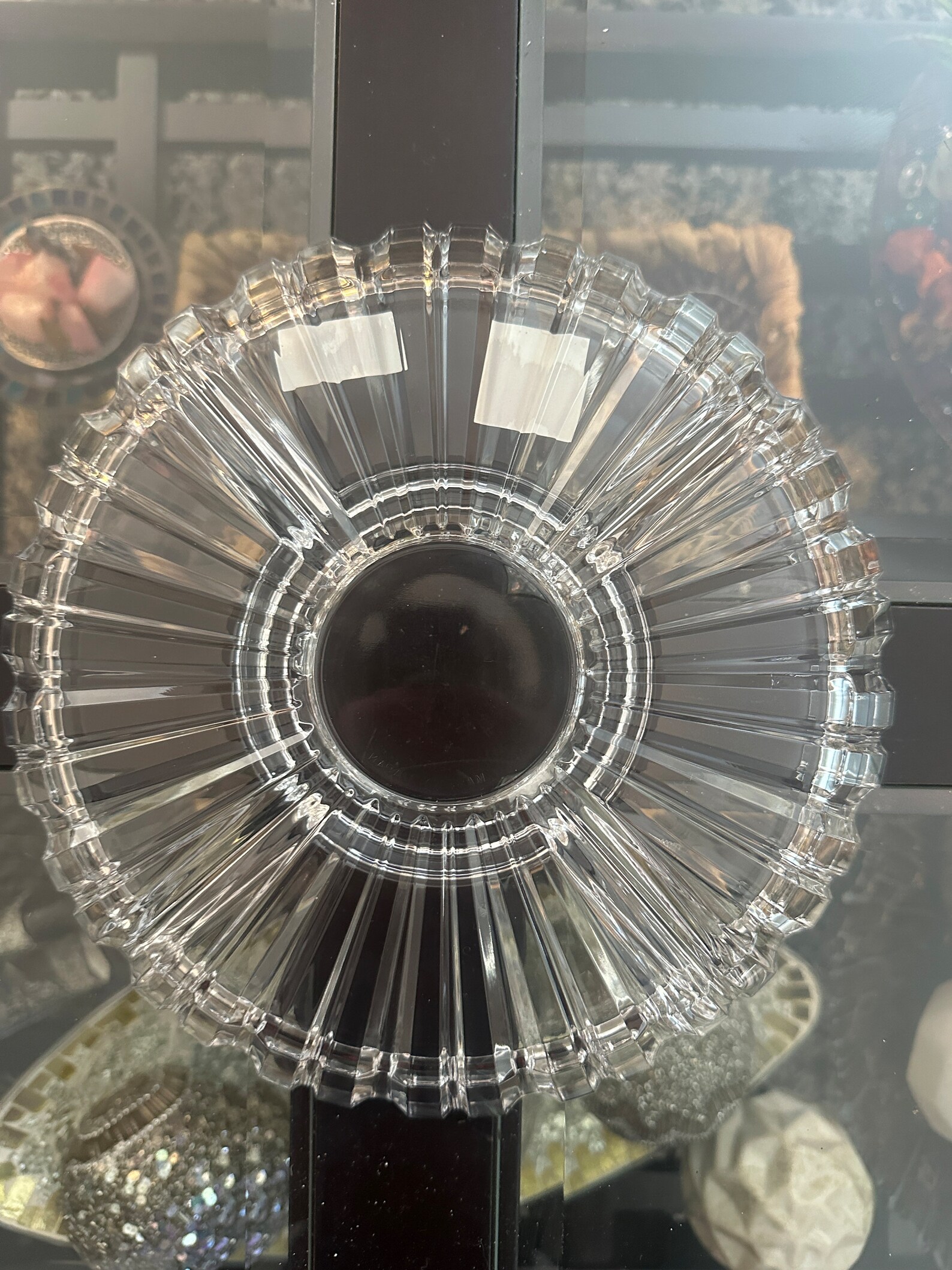 Vintage Crystal Clear 10" D Sectional Glass Plate - Elegant Glassware ...