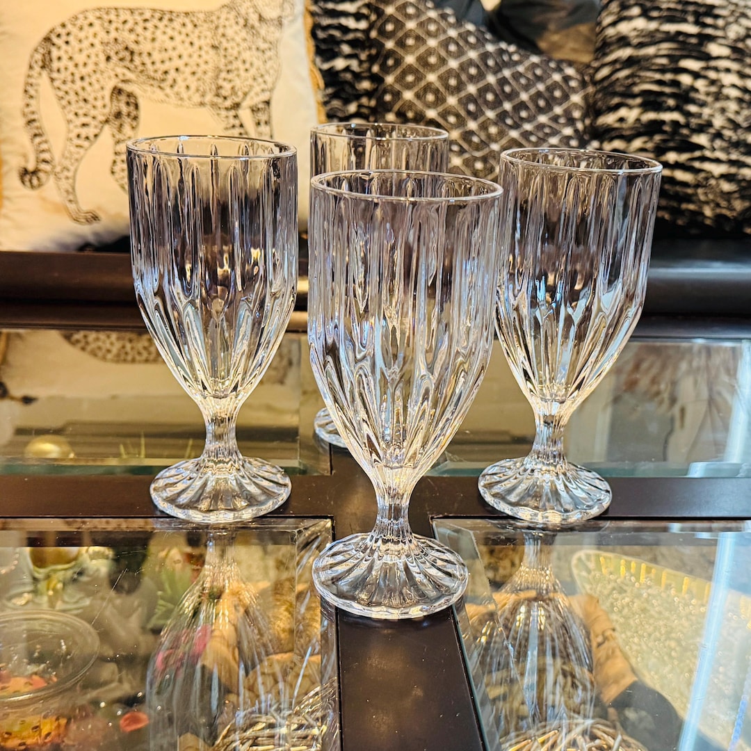 Vintage Alexandria Iced Tea Glasses - Crystal Clear Industries, Set of ...
