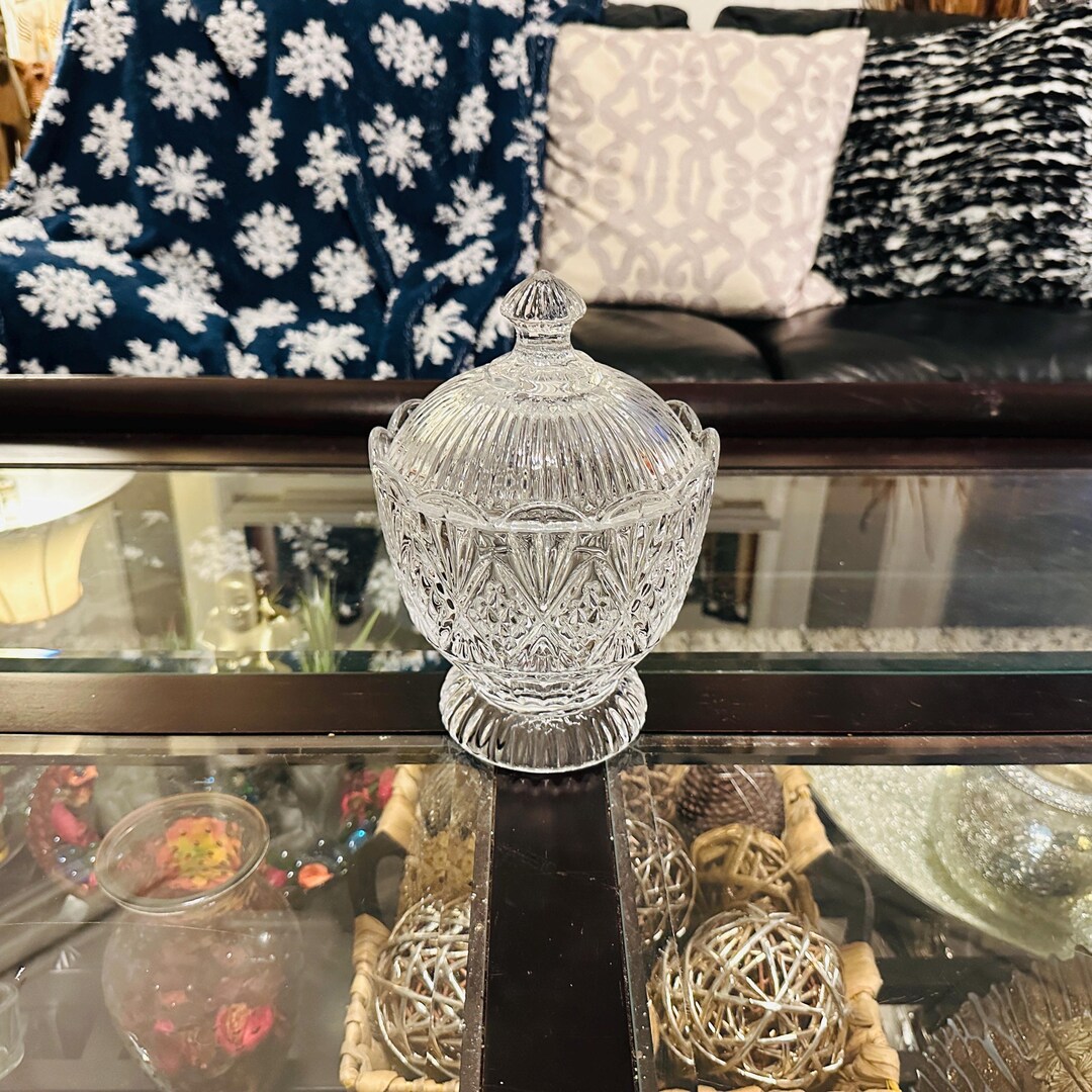 Godinger Dublin Crystal Candy Dish With Lid – Compote Bowl – Elegant ...