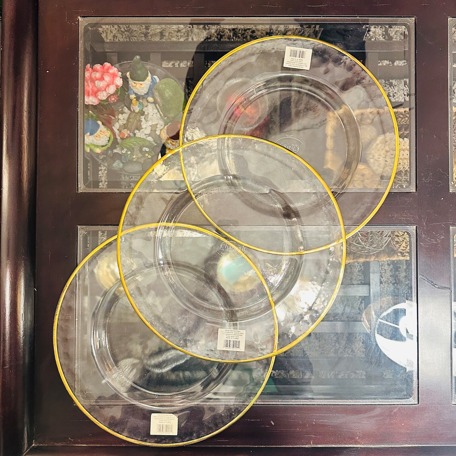 Charge It by Jay 13 Round Gold Rim Glass Charger Plate Elegant Table ...