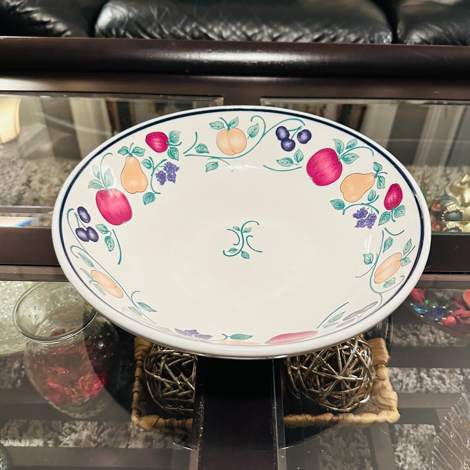 Vintage Princess House Ceramic Serving Dish – Orchard Medley Etched ...