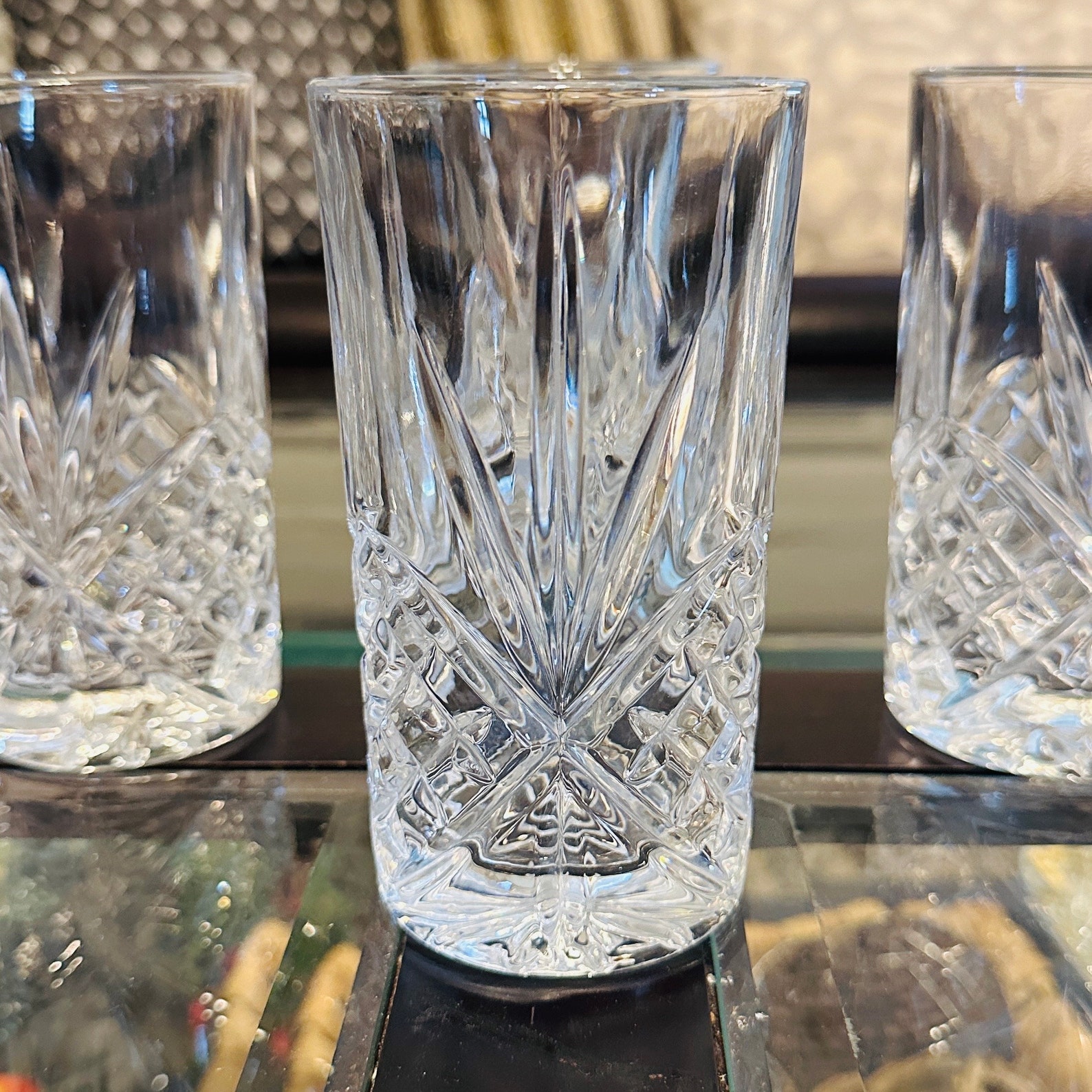 Vintage Godinger Dublin Crystal Highball Glasses – Set of 4 – Elegant ...