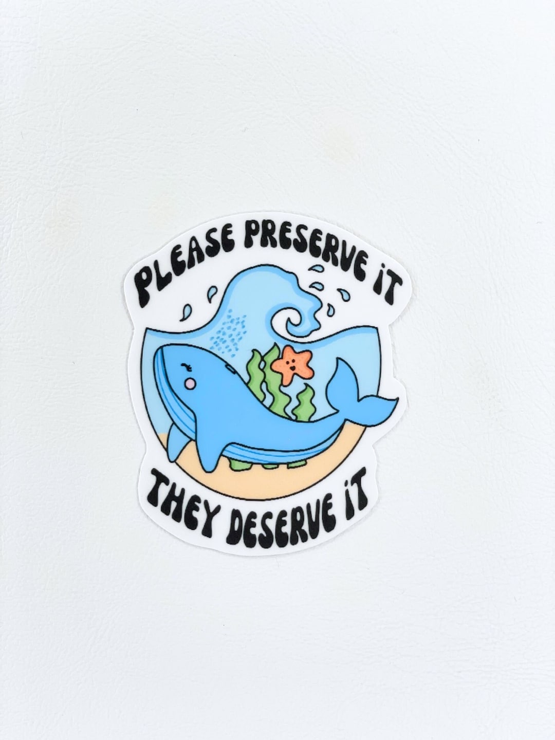 Protect Our Oceans Sticker Respect the Locals Marine Biology Cute Whale ...