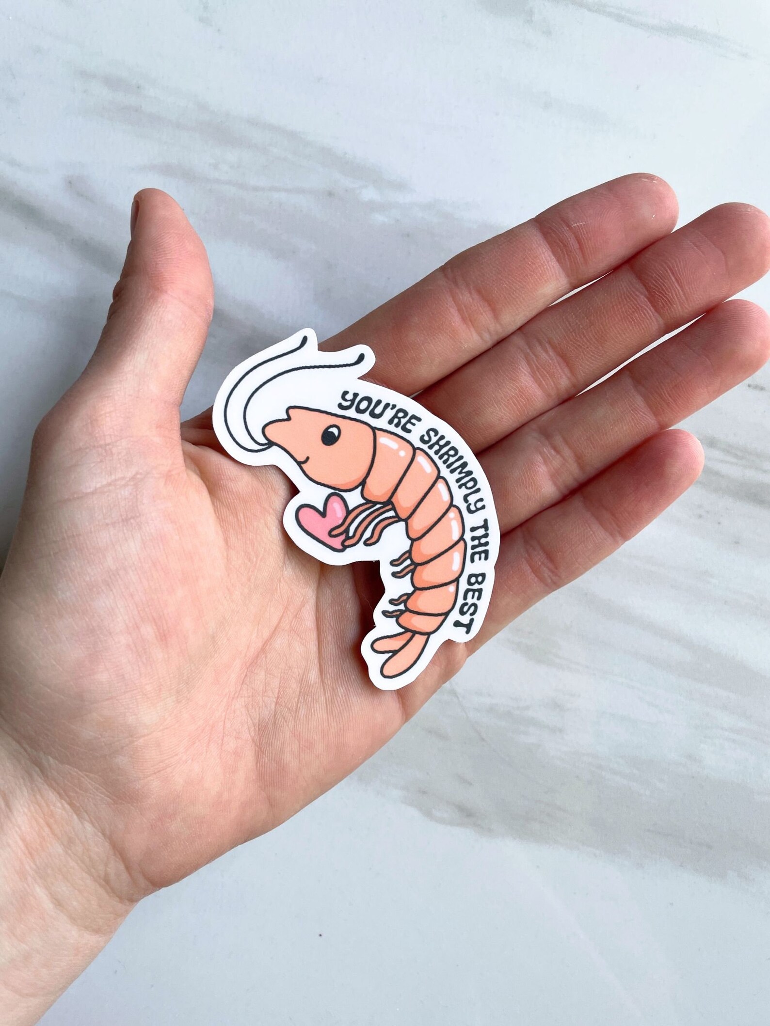 Shrimply the Best Sticker, Best Friend Gift, Kawaii Shrimp, Funny ...