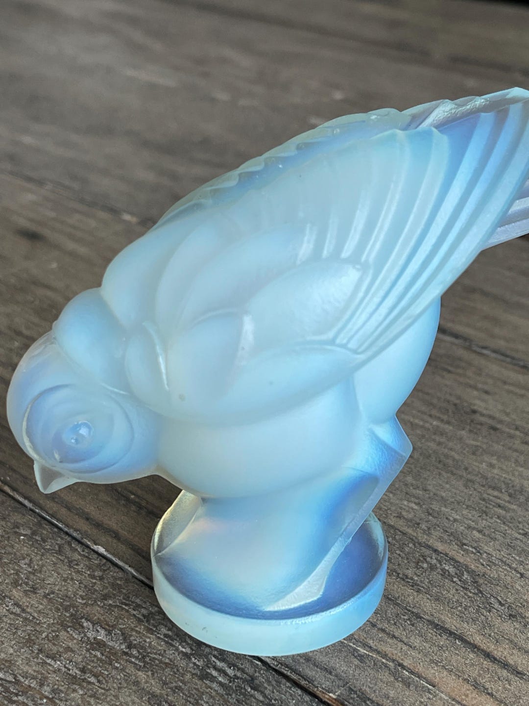 Vintage Sabino Opalescent Art Crystal Glass Medium Perched Bird ...