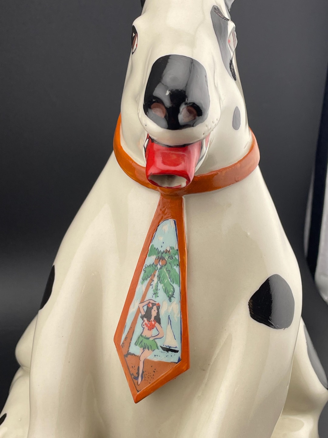 Vintage Animals & Co Ceramic Teapot Spotted Dog Hawaiian Tie Signed ...