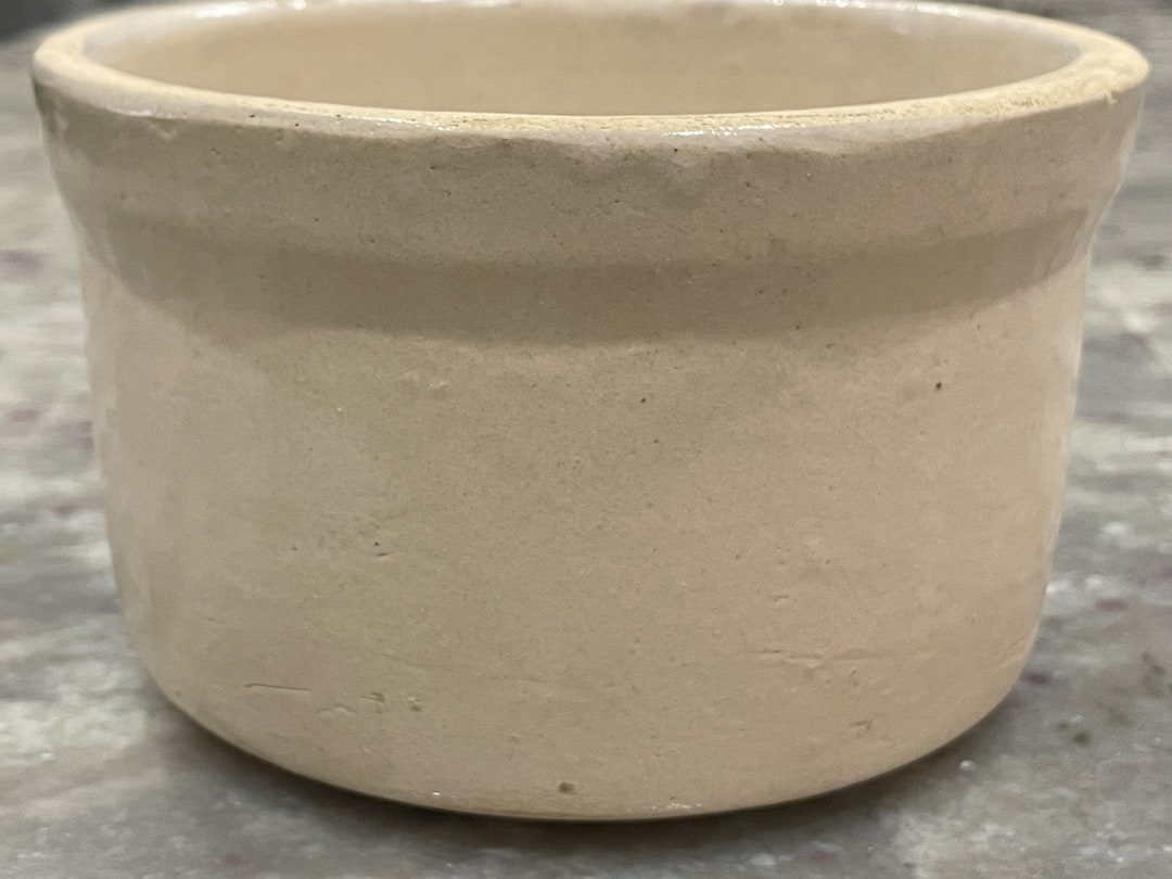 Vintage Stoneware Egg Beater Crock Modern Farmhouse Kitchen Round ...