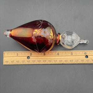 Vintage Handblown Ruby Art Glass Ornament - Etsy