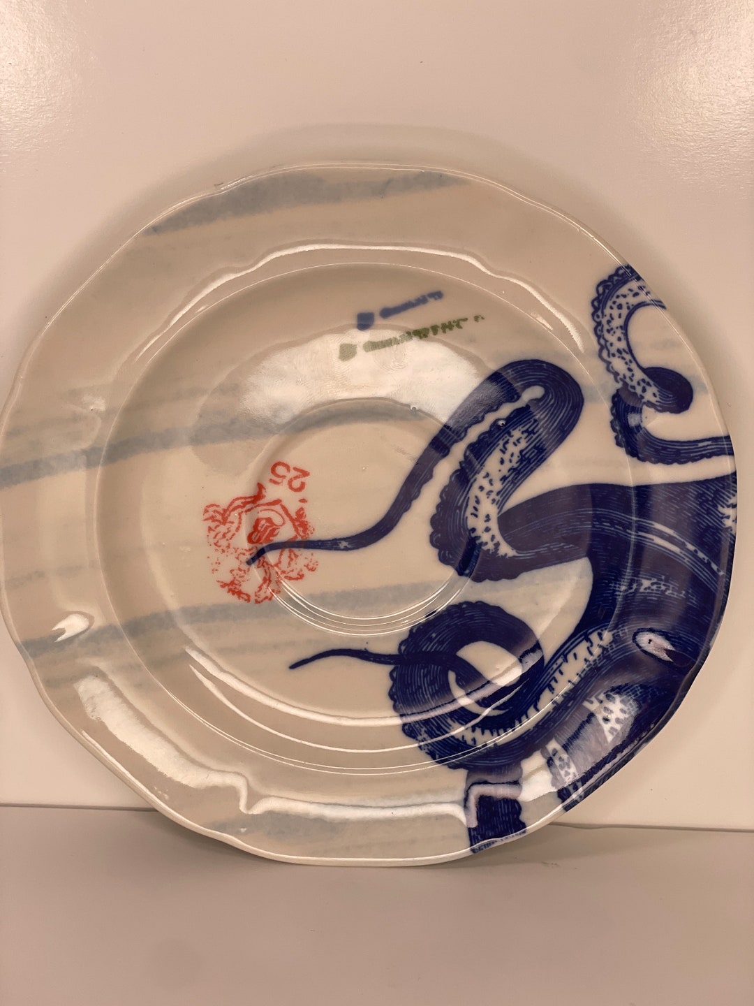 Anthropologie From the Deep Octopus Ship Nautical 6" Plate - Etsy
