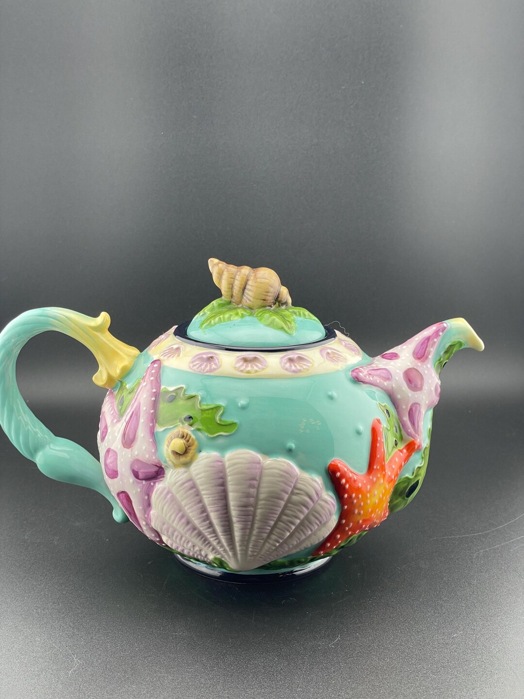 Gorgeous Blue Sky Clayworks Star Fish Teapot Ceramic New - Etsy
