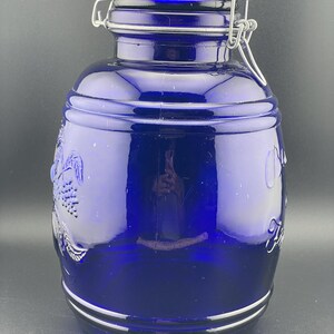 Gallon Vintage Cobalt Blue Jar With Lid. - Etsy
