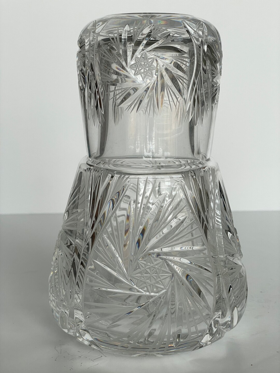 Monica Cut Crystal Pinwheel Tumble up Waterford Style - Etsy