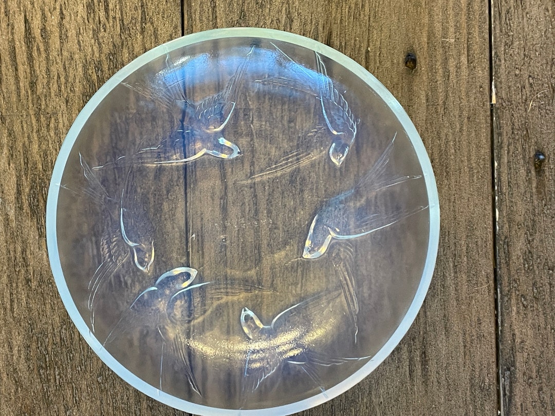 Vintage Small Sabino Art Glass Swallows Pin / Trinket Dish - Etsy