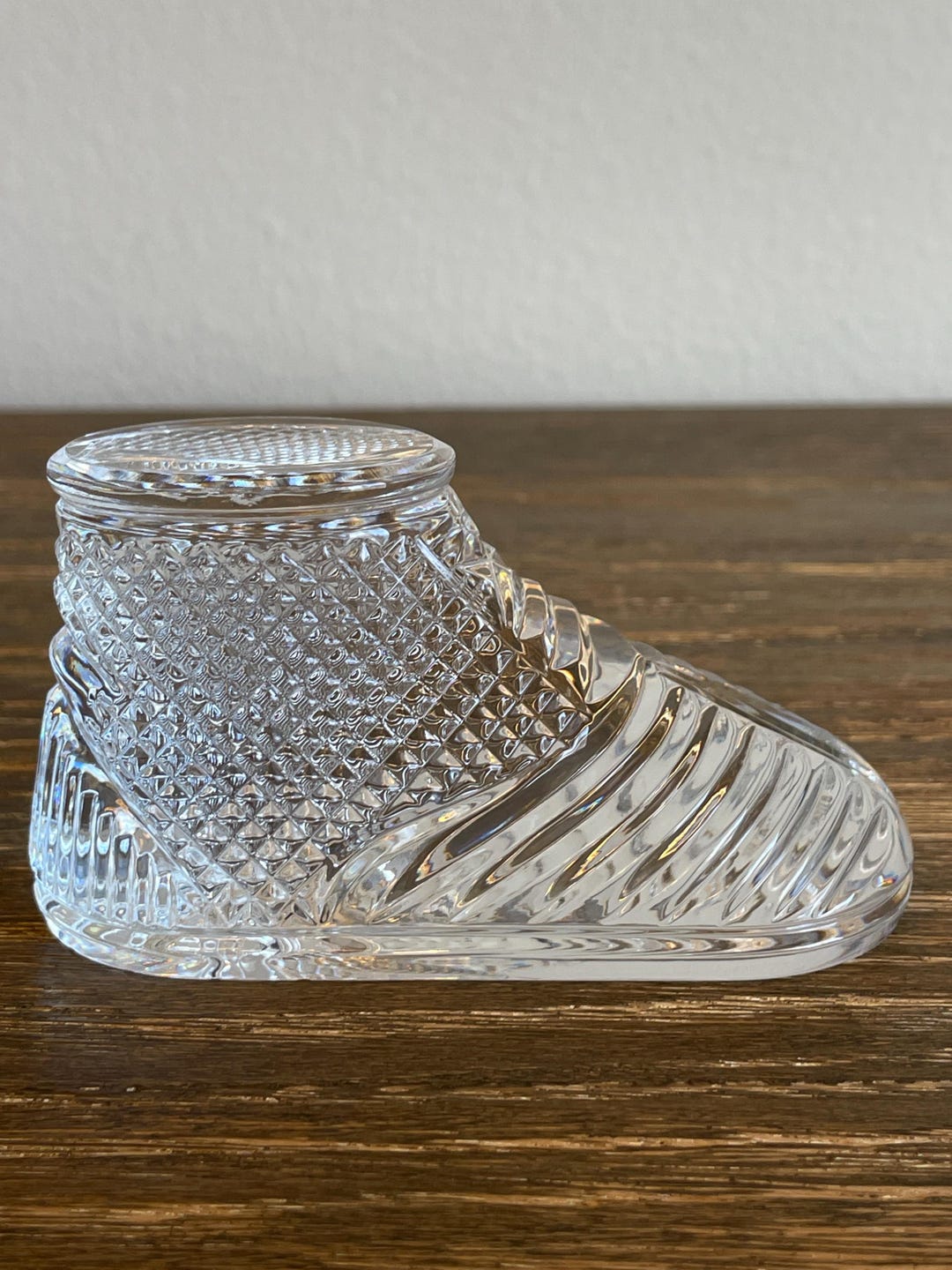 Vintage Waterford Cut Crystal Baby Shoe Bootie Paperweight - Etsy