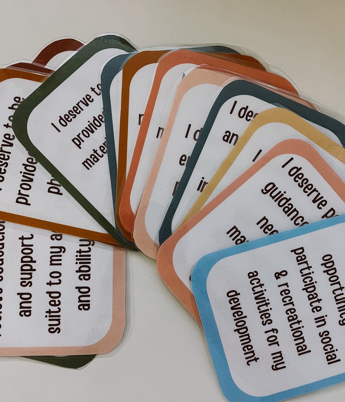 Childrens Rights Affirmation Cards based on QLD Statement of Standards ...