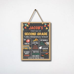 Back to School Sign Editable Template, First Day of School Sign ...