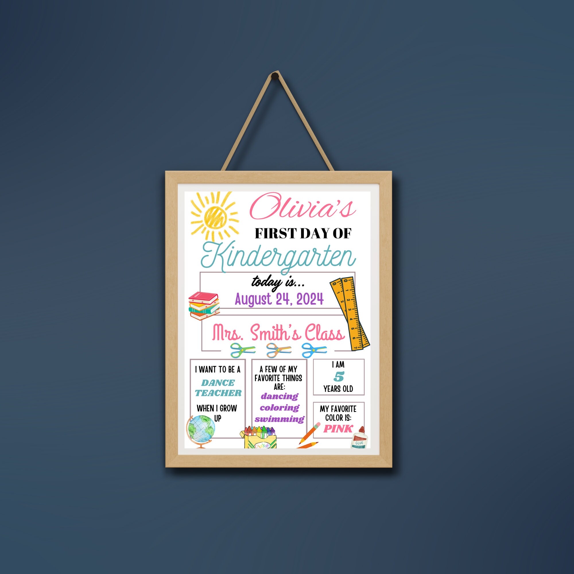 Editable First Day of School Sign, Instant Download & Instant Access ...