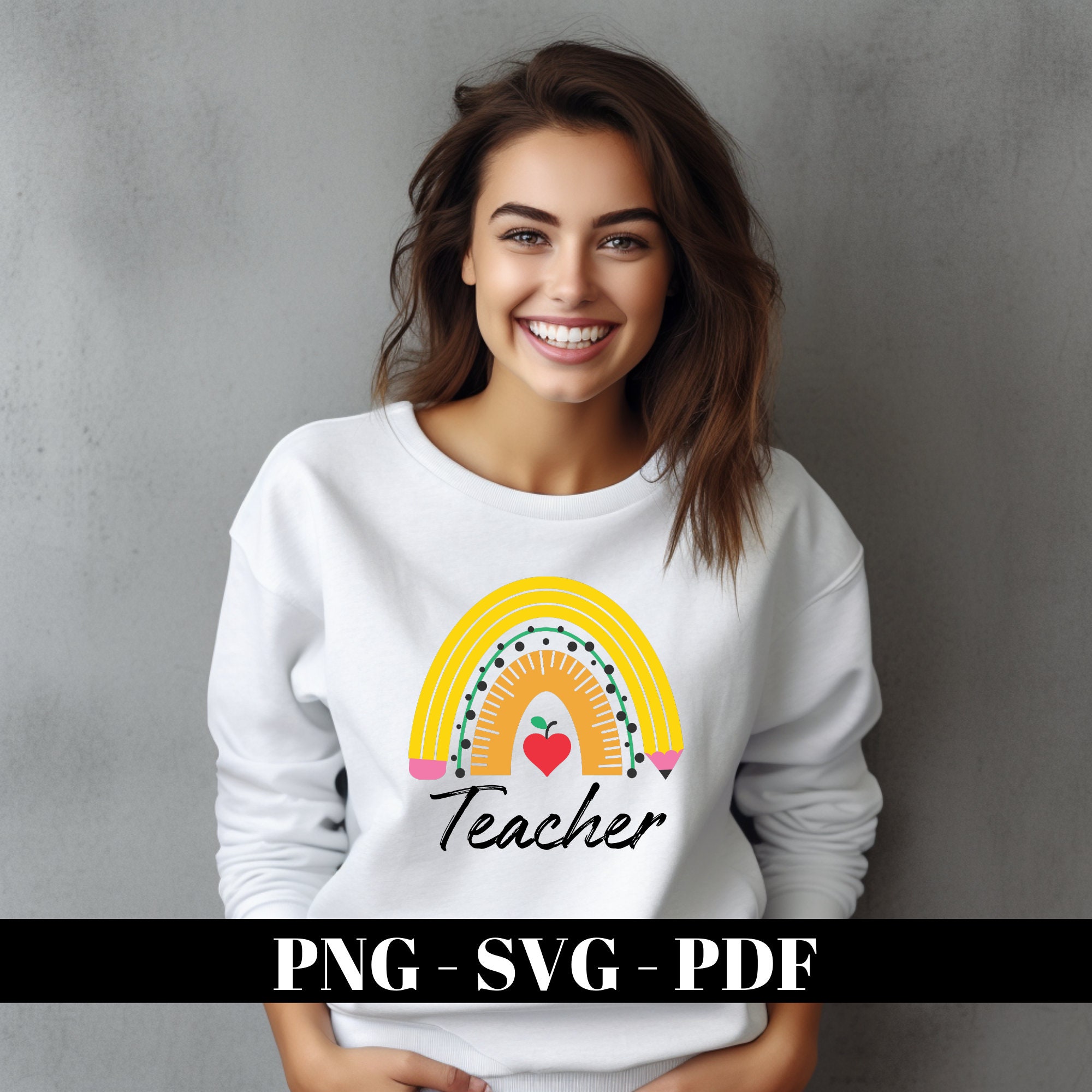 Teacher SVG PNG PDF, Teacher Svg, Teach Svg, Classroom Svg, Boho ...