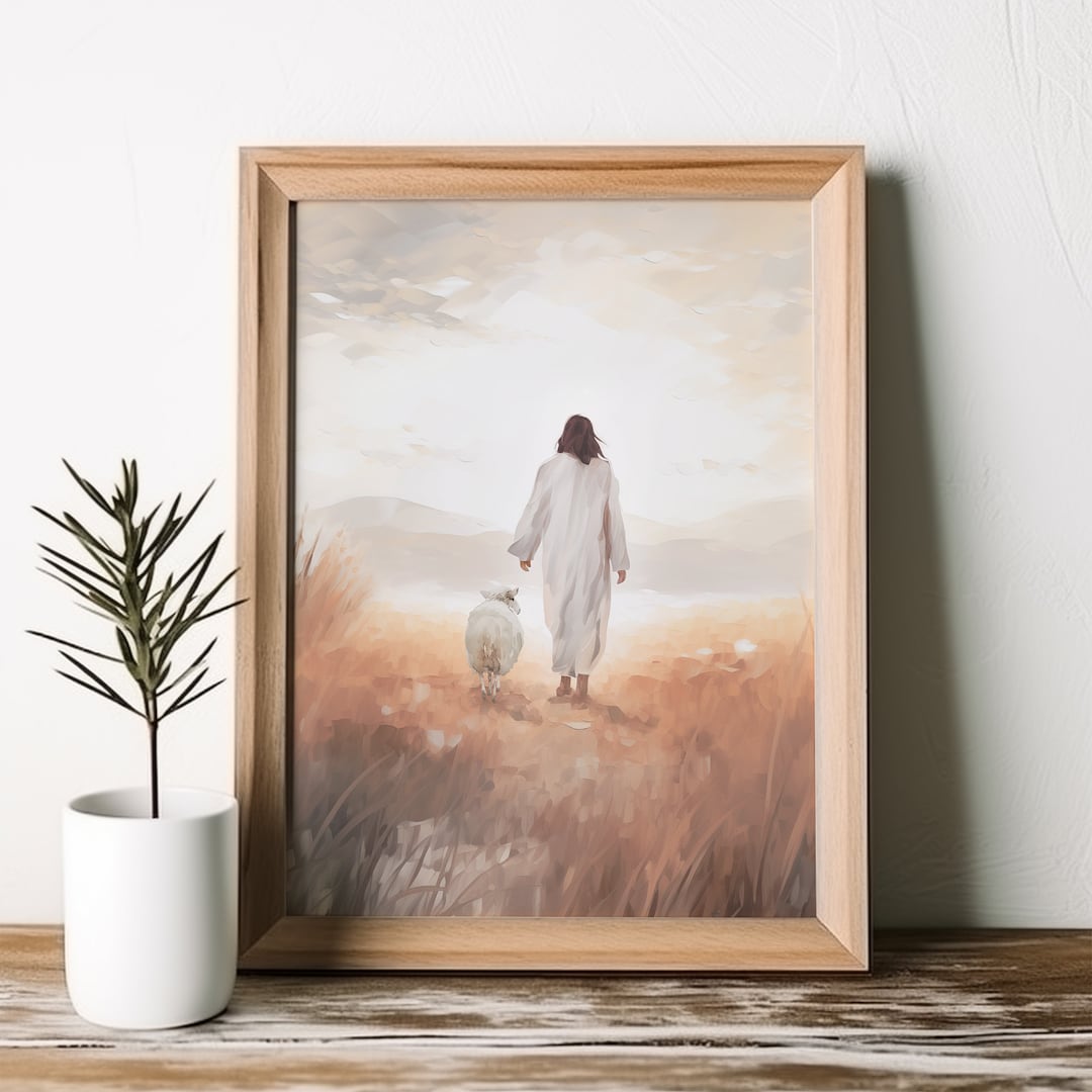 Jesus Saves the Lost Sheep | Printable Art | Digital Download | Digital ...