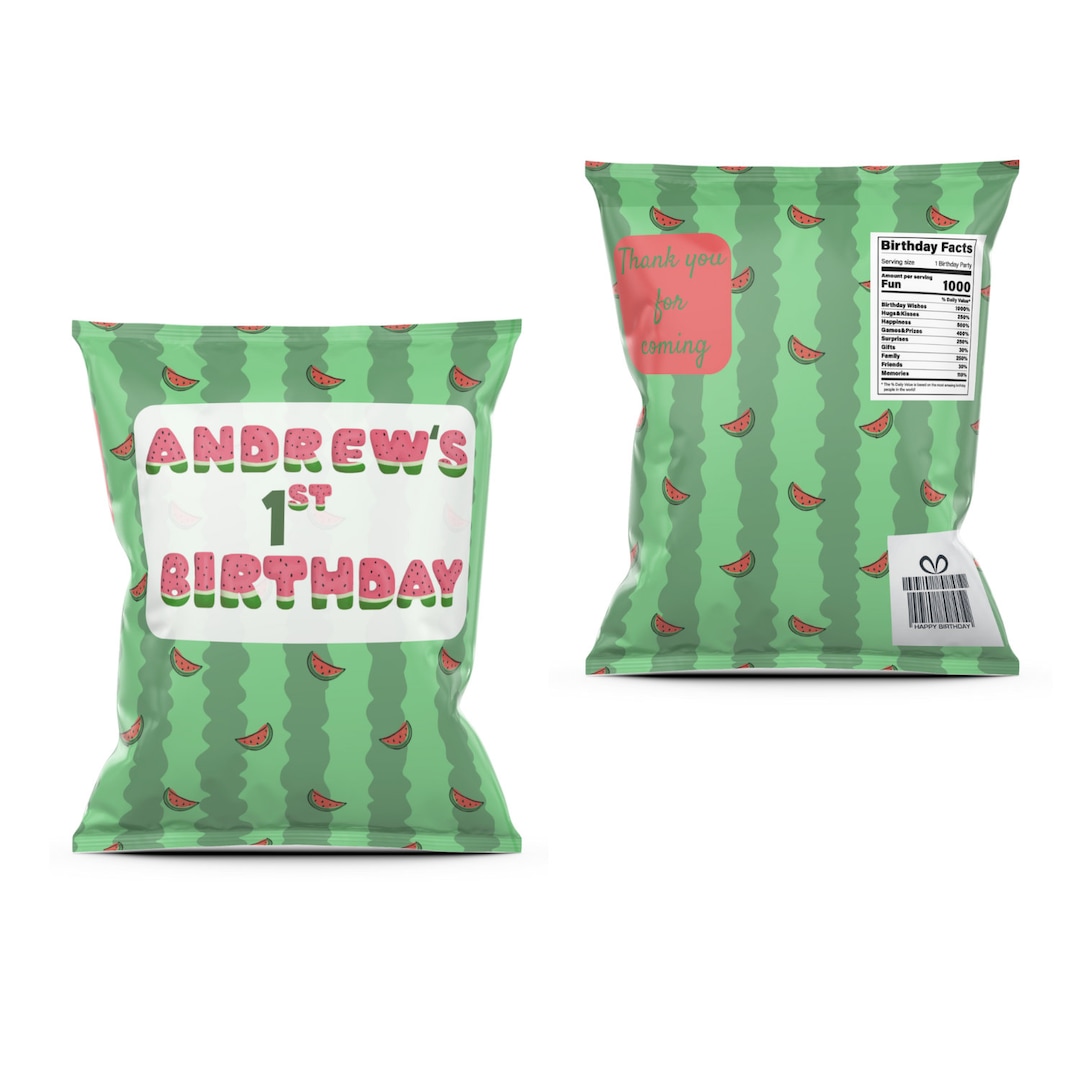 Birthday Chip Bag Digital Png - Etsy