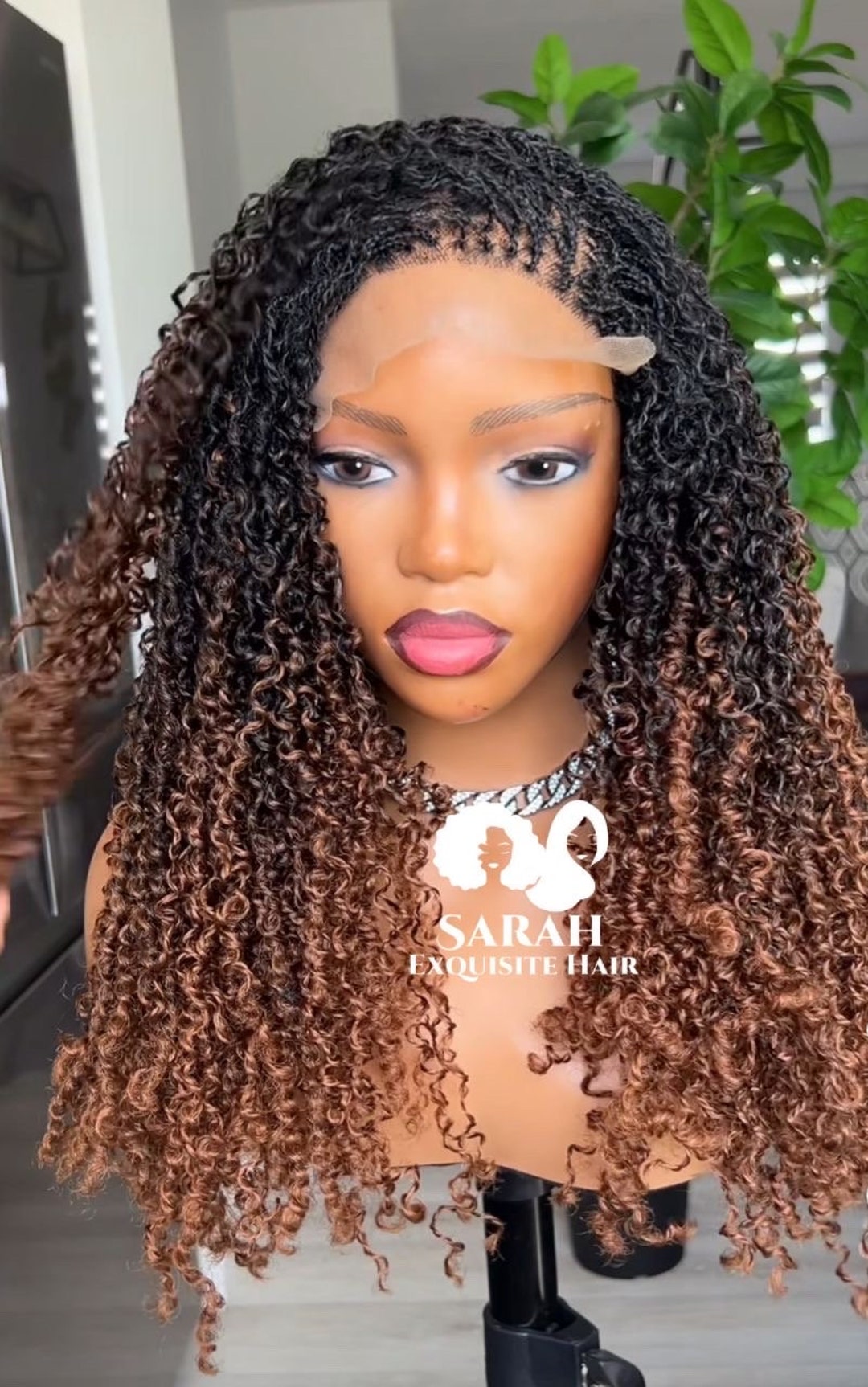 Island Micro Twists, Kinky Braided Wig, Very Lightweight and Ready to ...